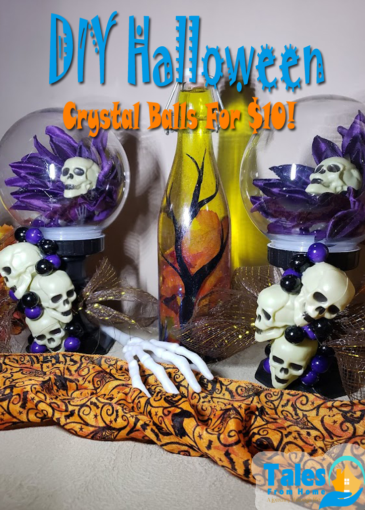Dollar Store Crystal Balls, A Spooky DIY Craft for $10 - Tales From Home